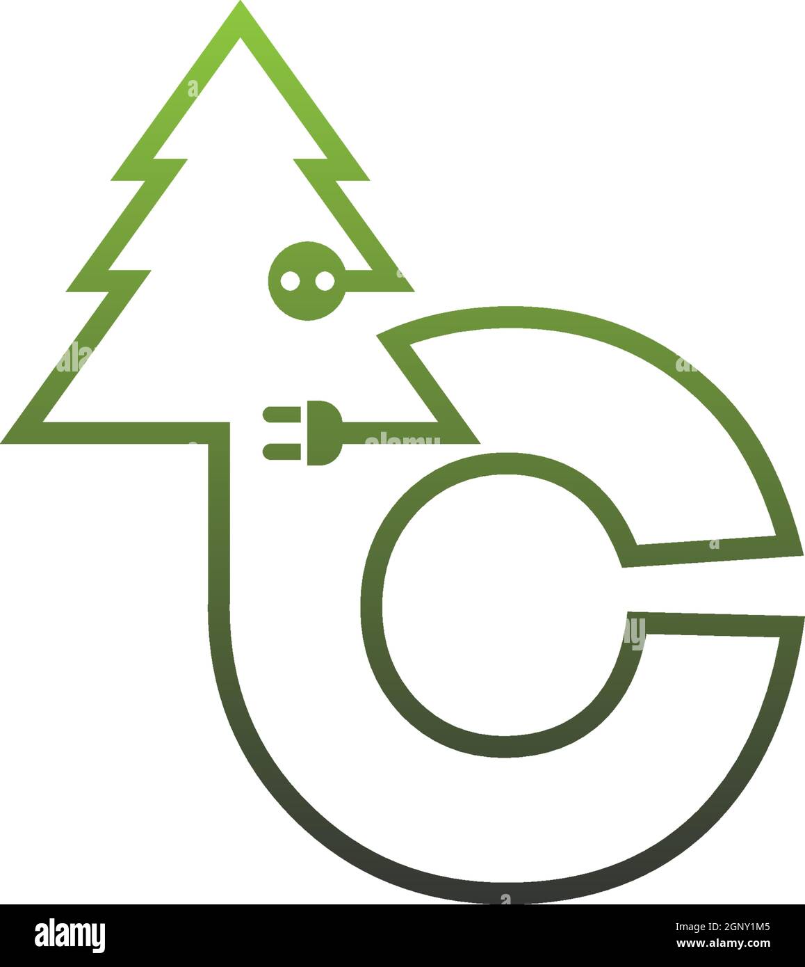 C Letter tree Logo, Concept Letter C + icon tree vector Stock Vector ...