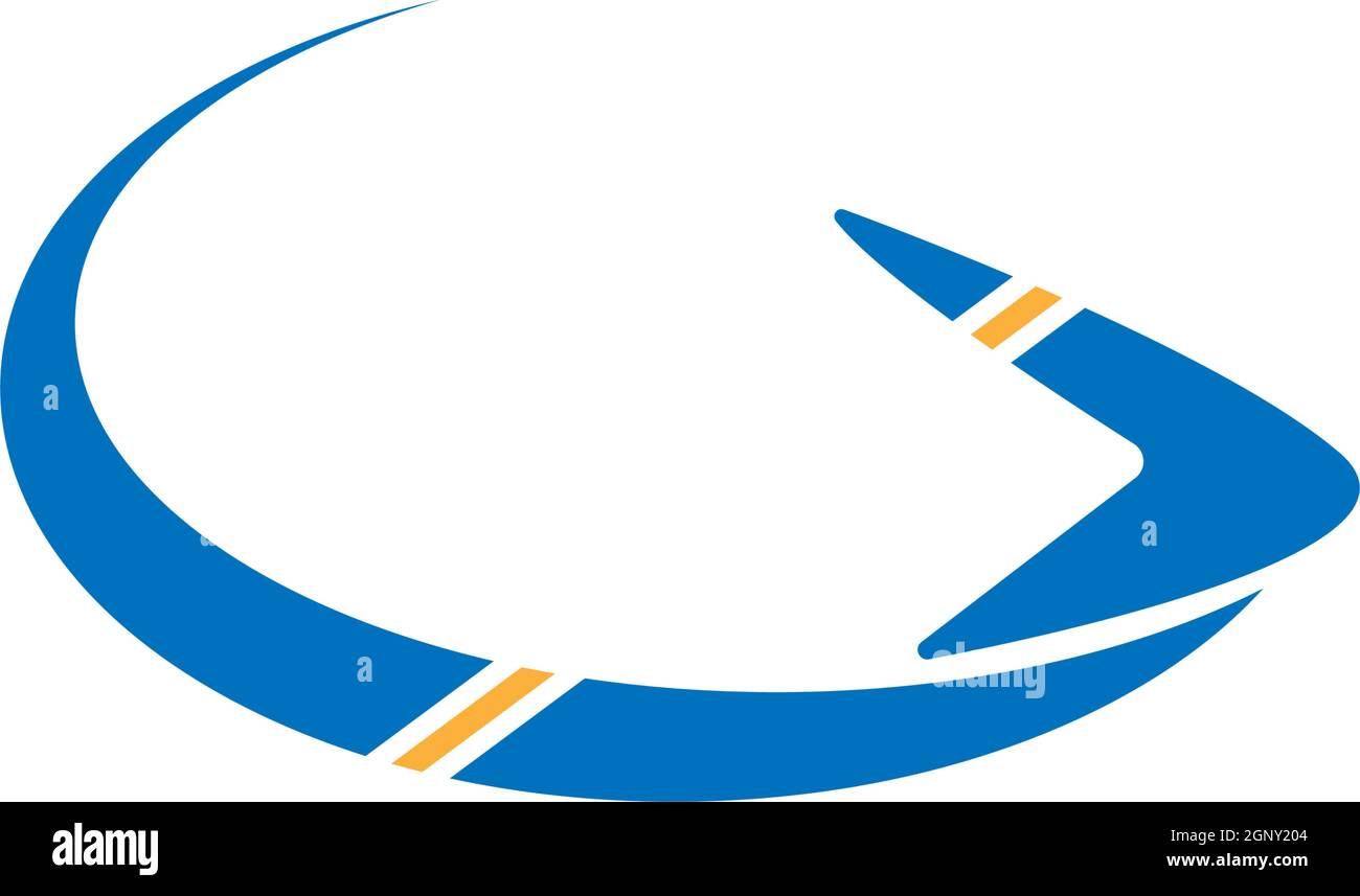Boomerang logo icon illustration vector flat design template Stock ...