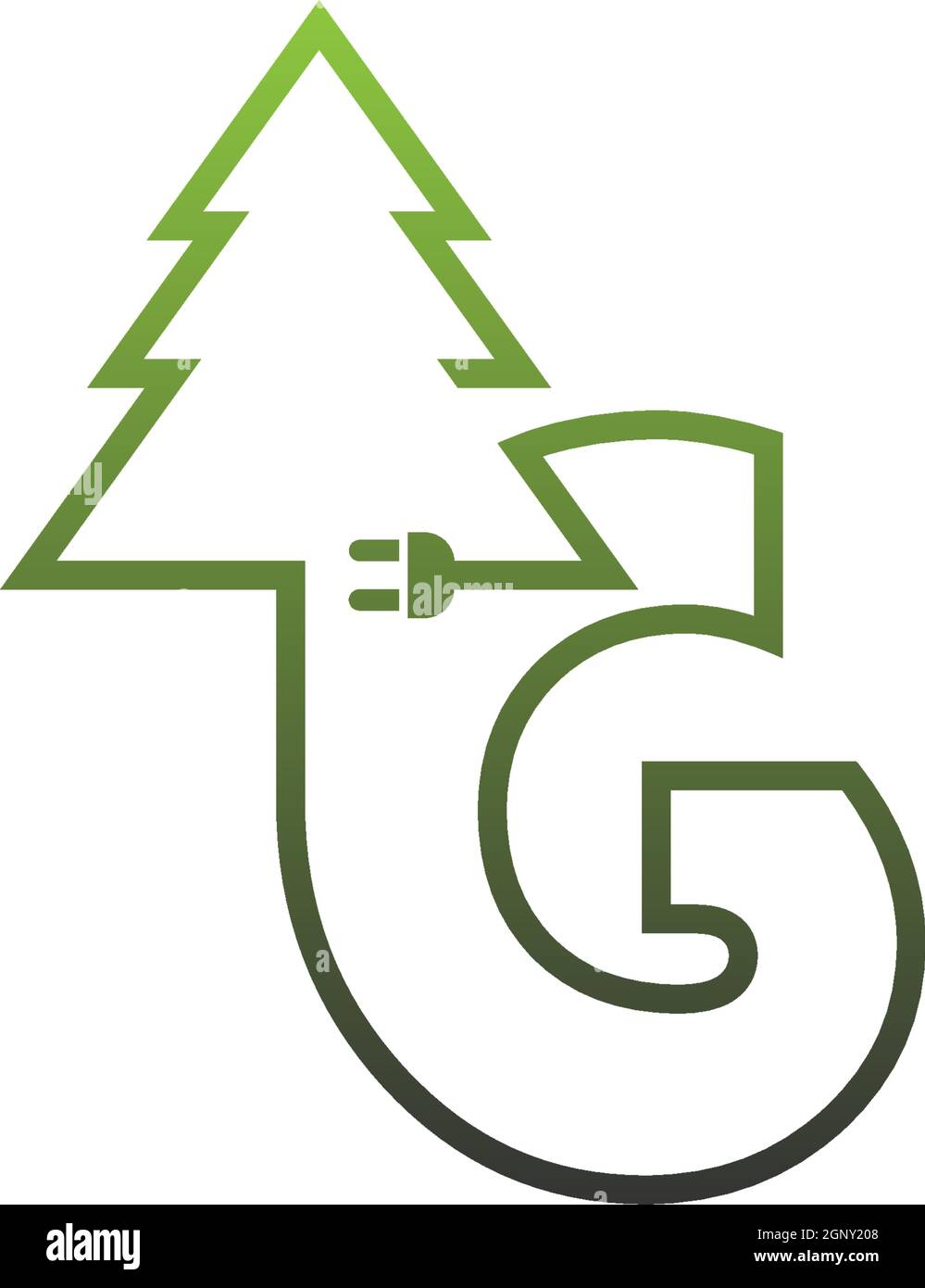 G Letter tree Logo, Concept Letter G + icon tree vector Stock Vector ...