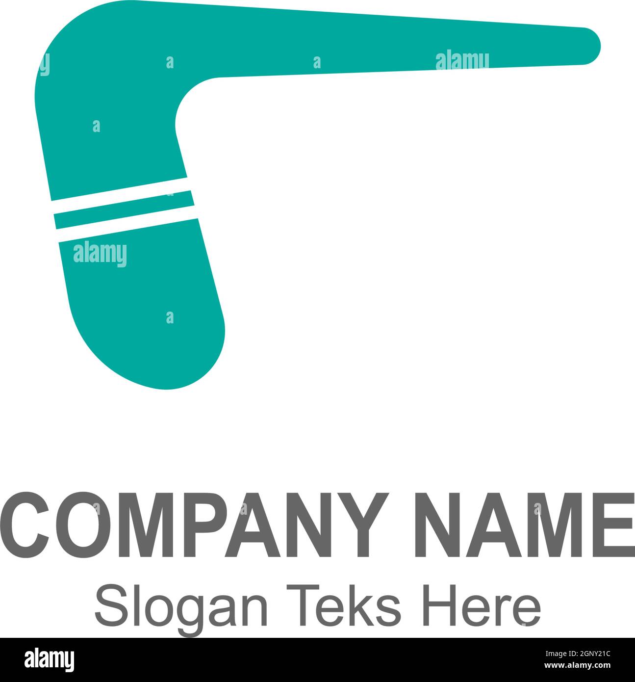 Boomerang logo icon illustration vector flat design template Stock ...