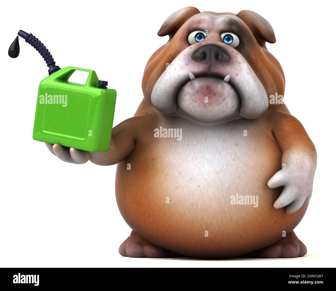 Fun bulldog - 3D Illustration Stock Photo - Alamy