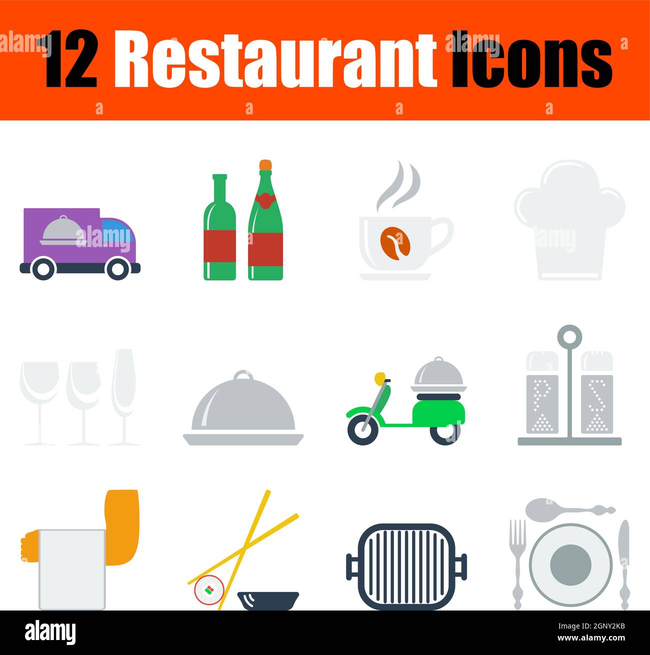 Restaurant Icon Set Stock Vector Image & Art - Alamy