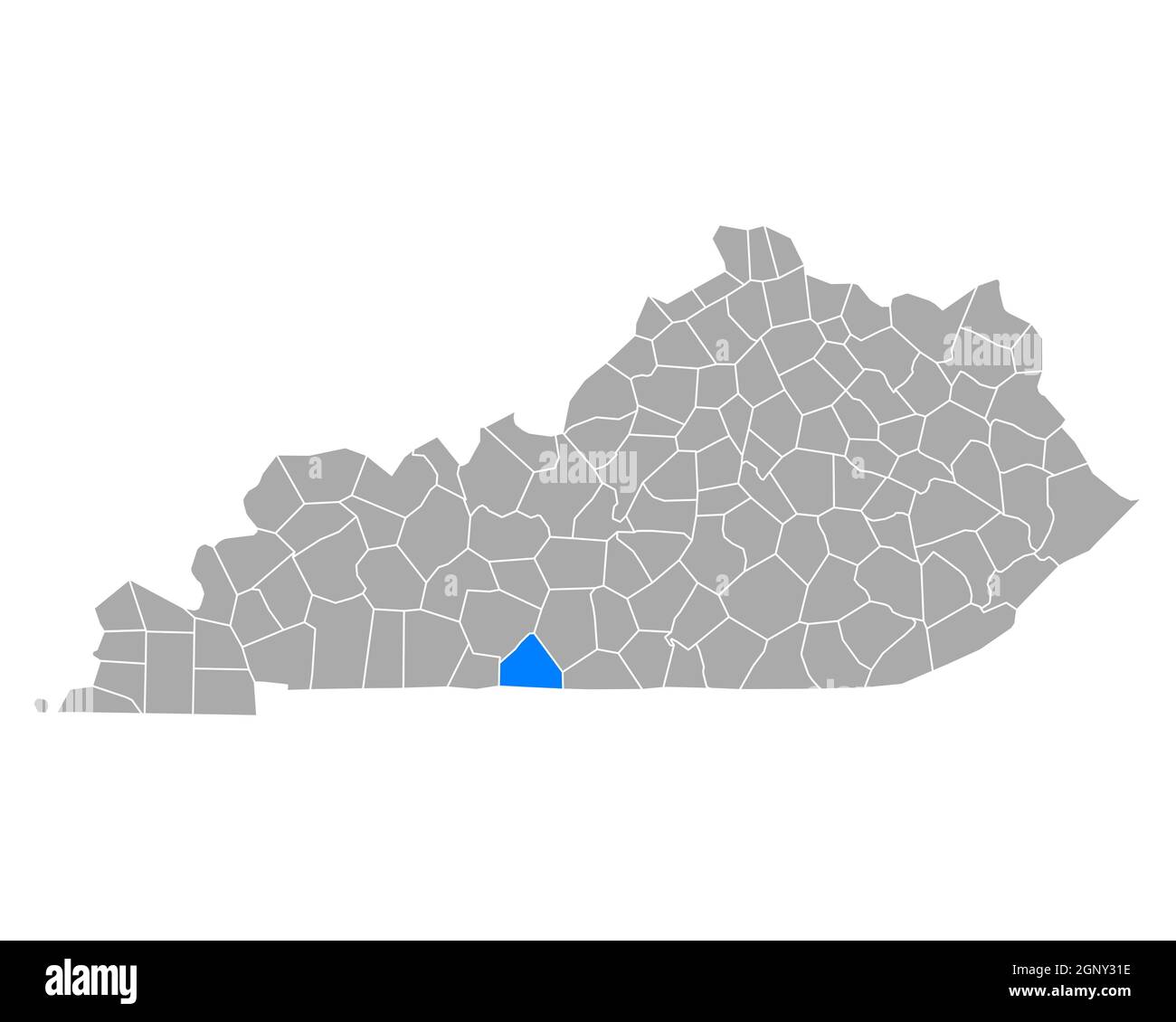 Map of Allen in Kentucky Stock Photo - Alamy