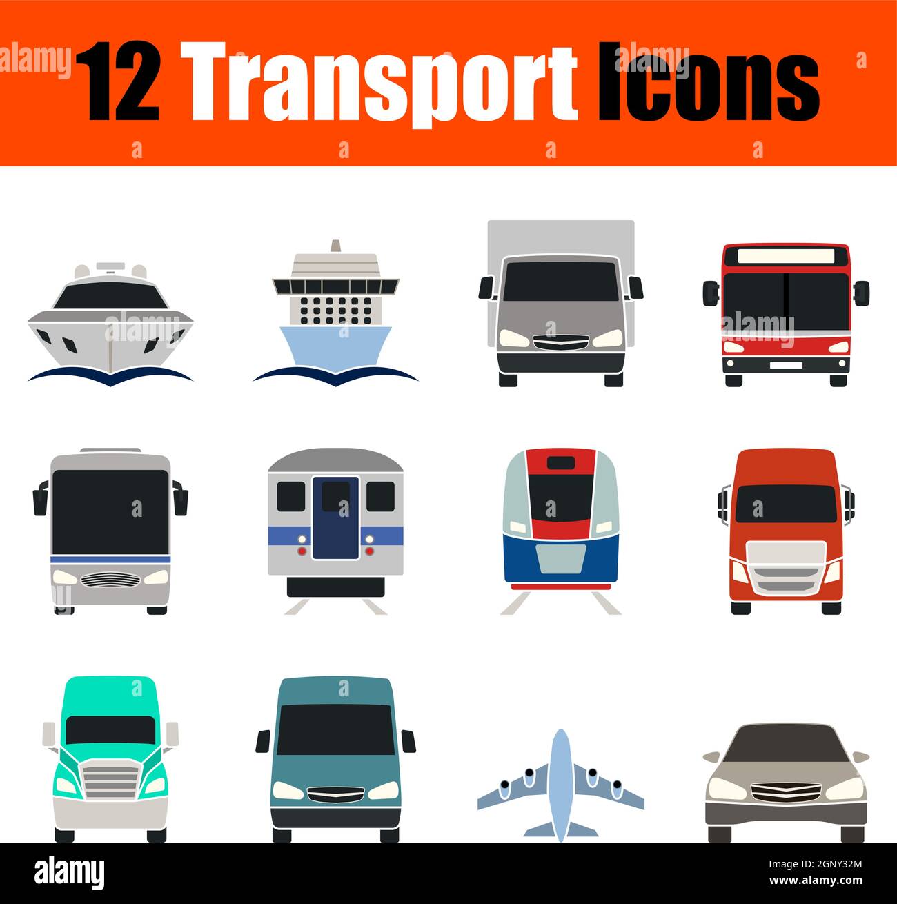 Transport Icon Set Stock Vector Image & Art - Alamy
