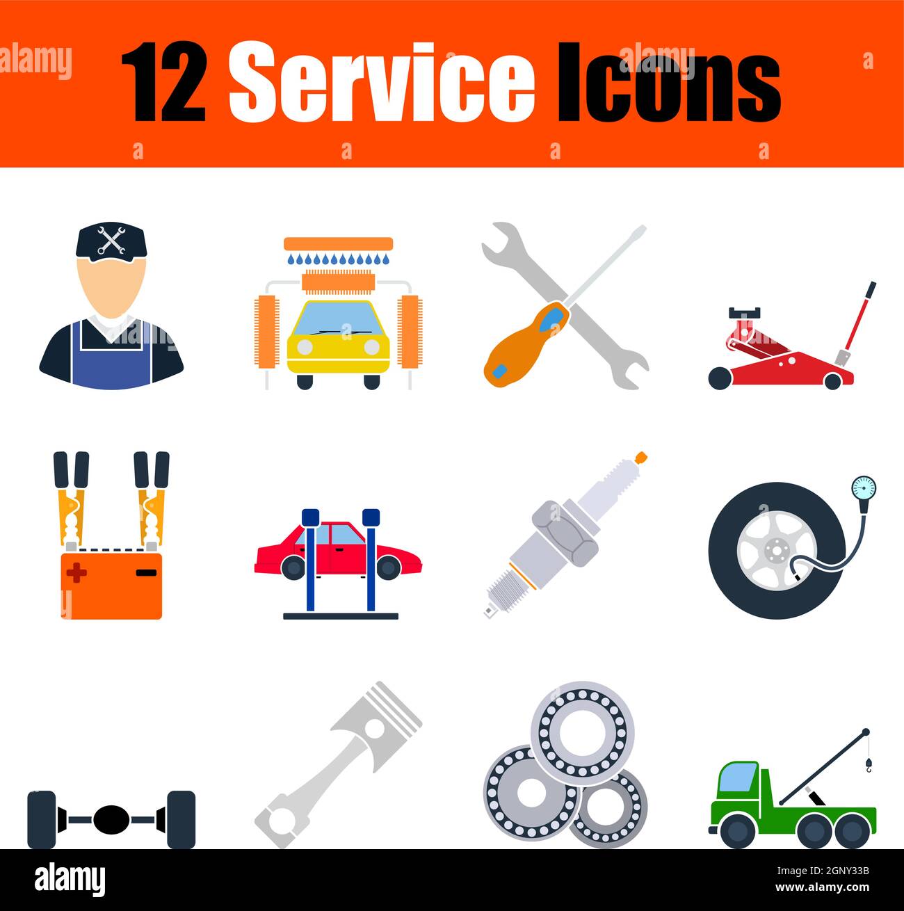 Service Icon Set Stock Vector Image & Art - Alamy