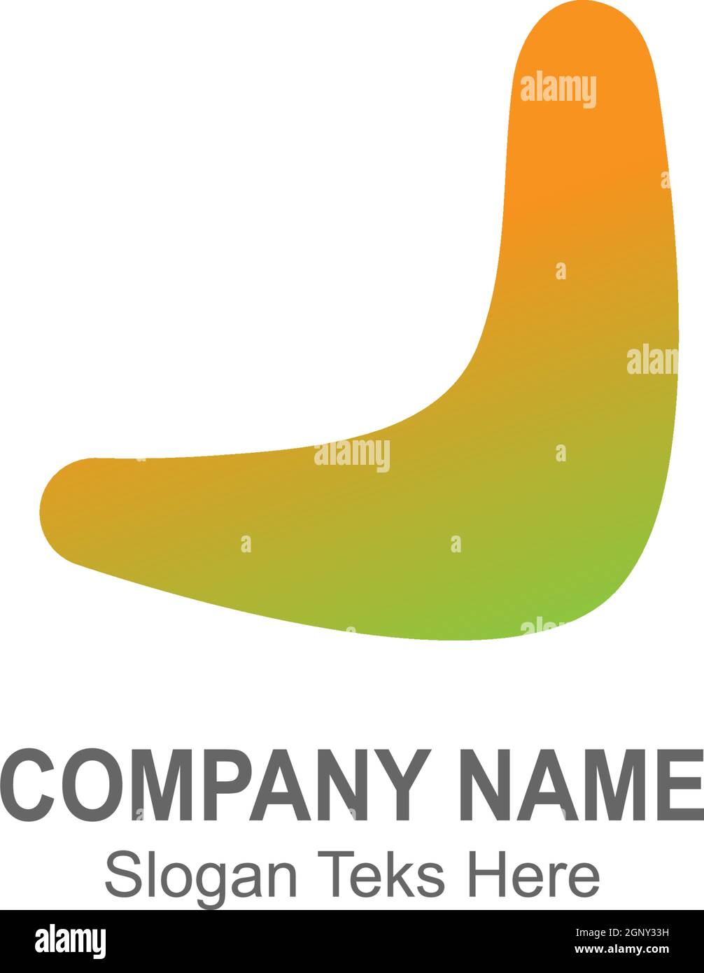 Boomerang logo icon illustration vector flat design template Stock ...