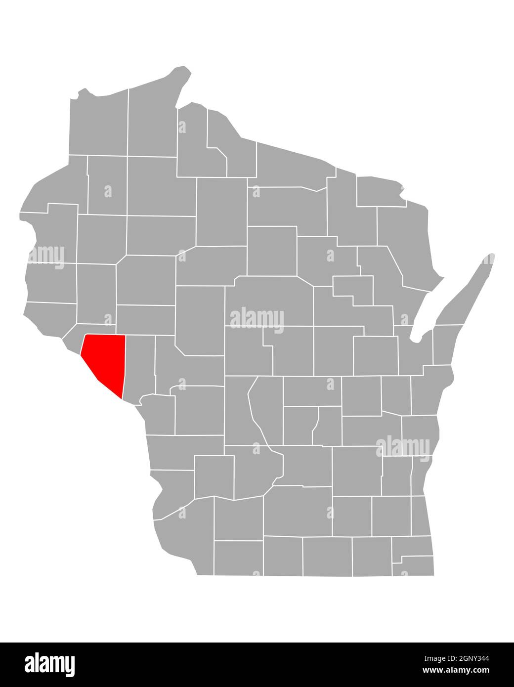 Map of Buffalo in Wisconsin Stock Photo - Alamy