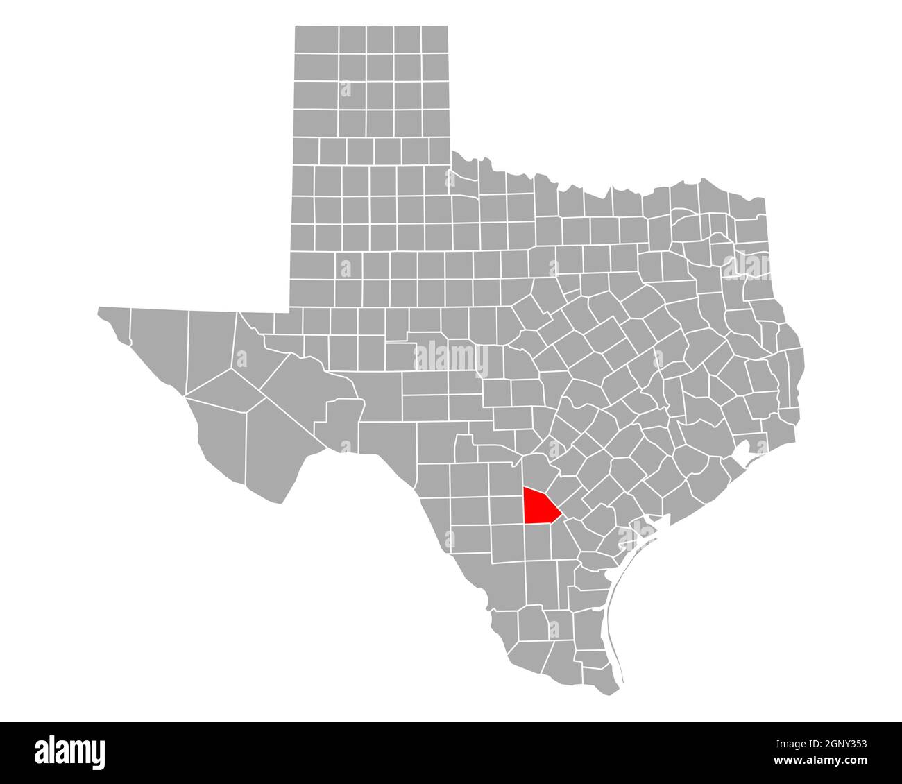 Map of Atascosa in Texas Stock Photo - Alamy
