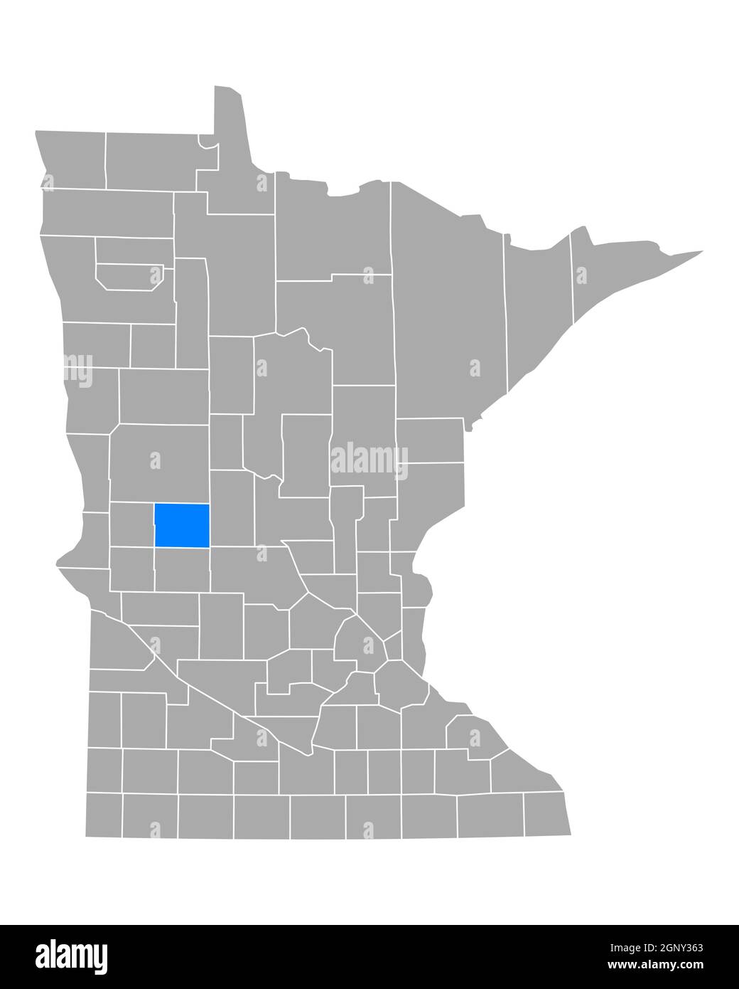 Map of Douglas in Minnesota Stock Photo - Alamy