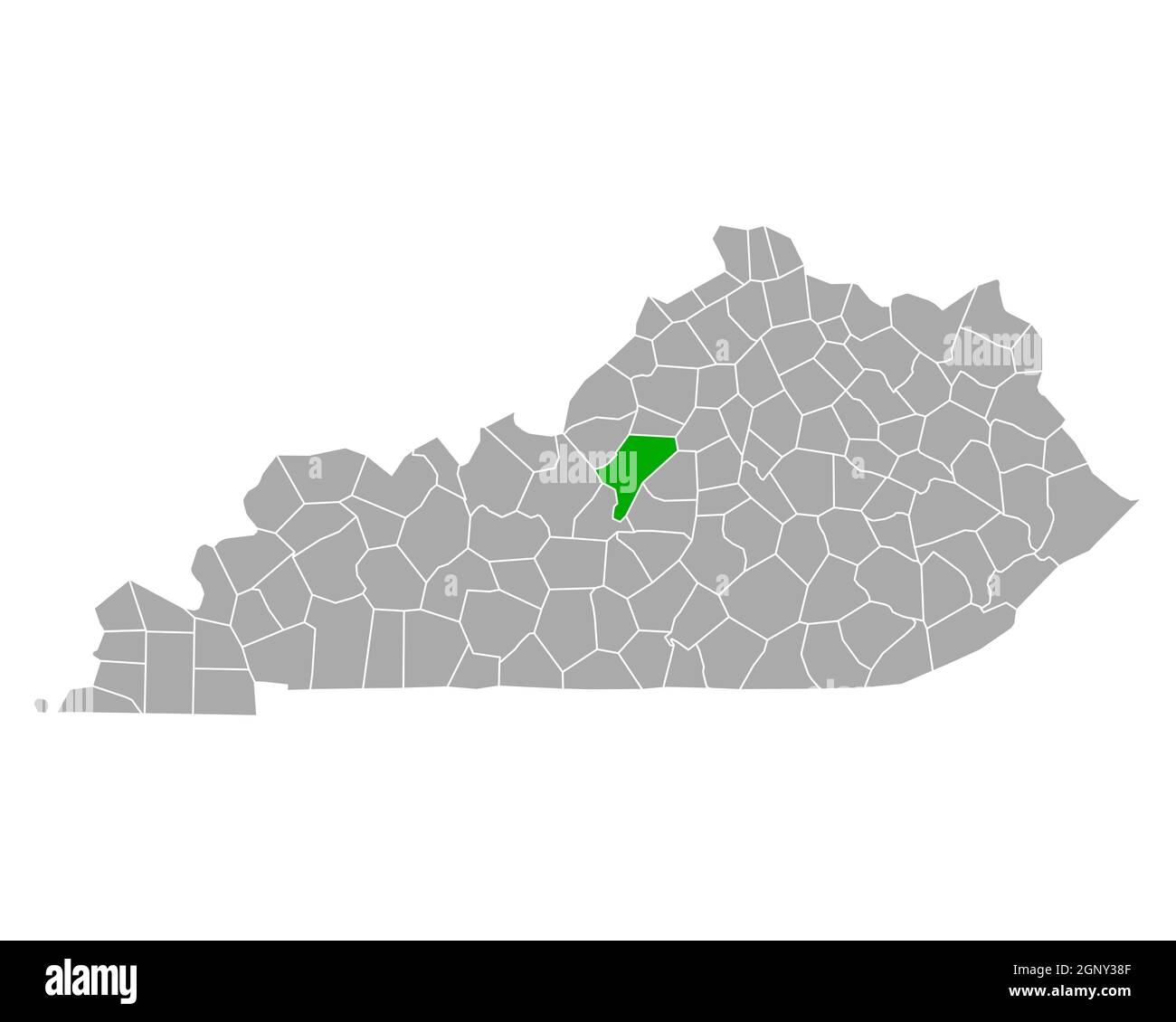 Map of Nelson in Kentucky Stock Photo - Alamy
