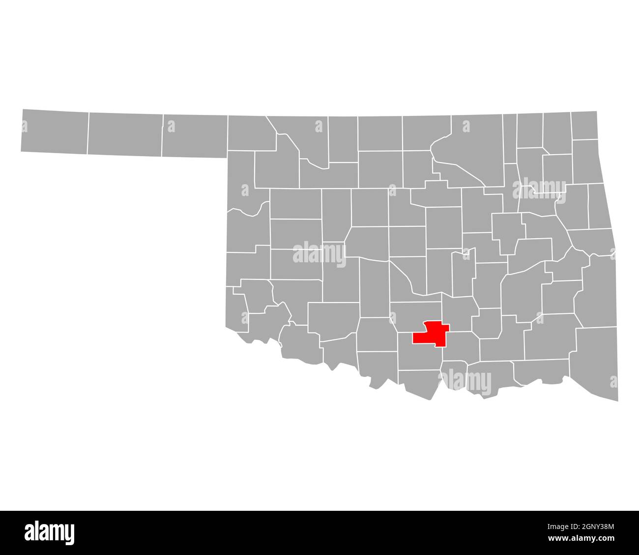 Map of Murray in Oklahoma Stock Photo - Alamy