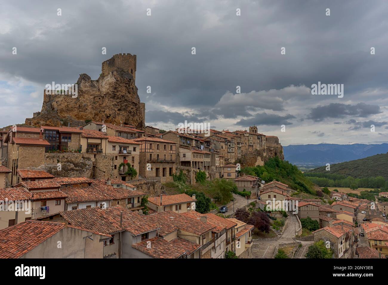beautiful medieval municipality of Frias in the province of Burgos ...