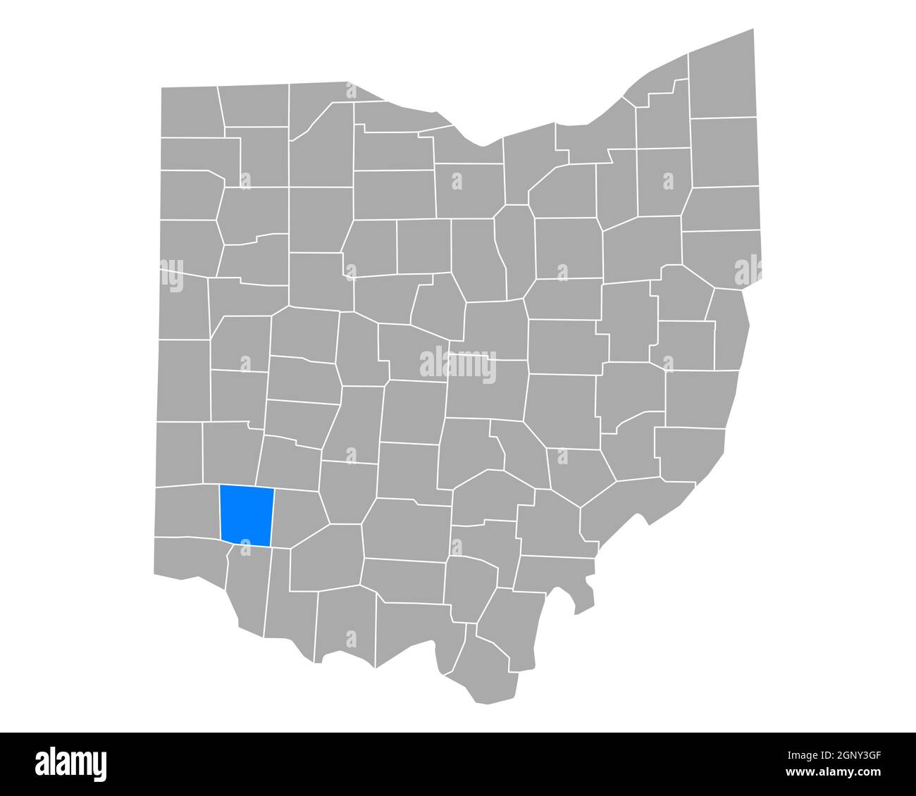 Map of Warren in Ohio Stock Photo - Alamy