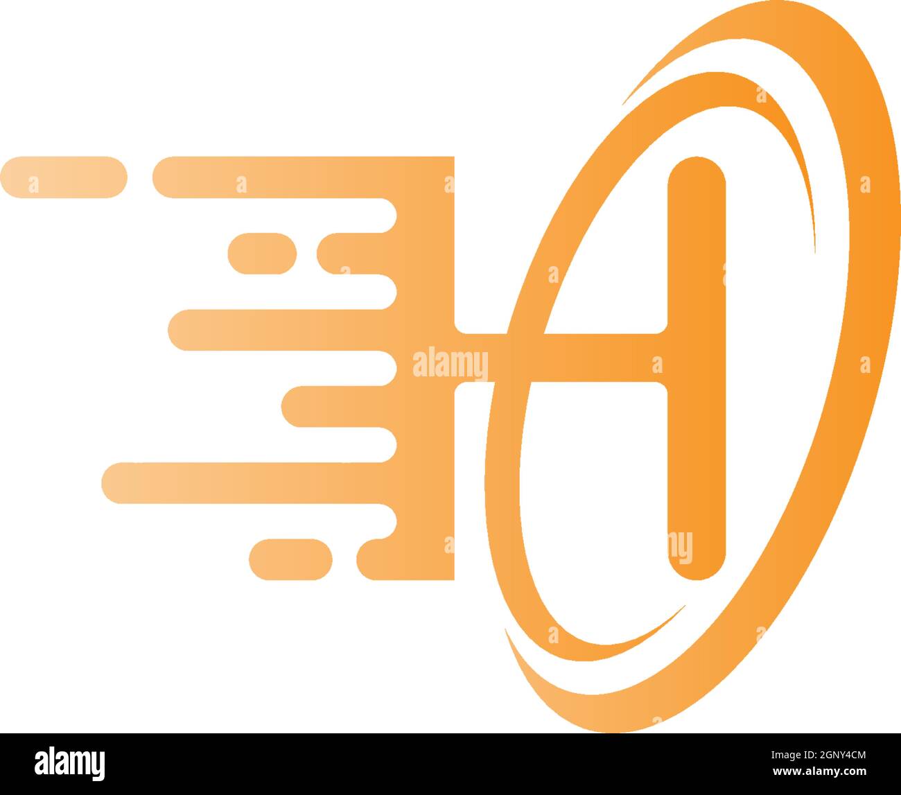 H Letter Speed circle Logo, Concept Letter H + Icon Speed + circle ...