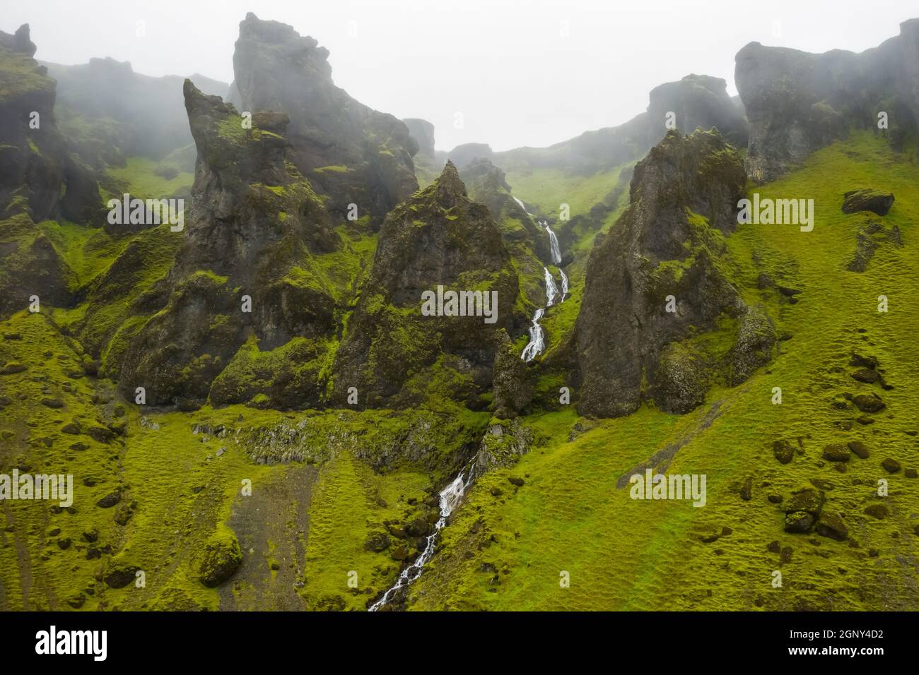 Rugged Iceland Landscape with unknown waterfall Stock Photo - Alamy