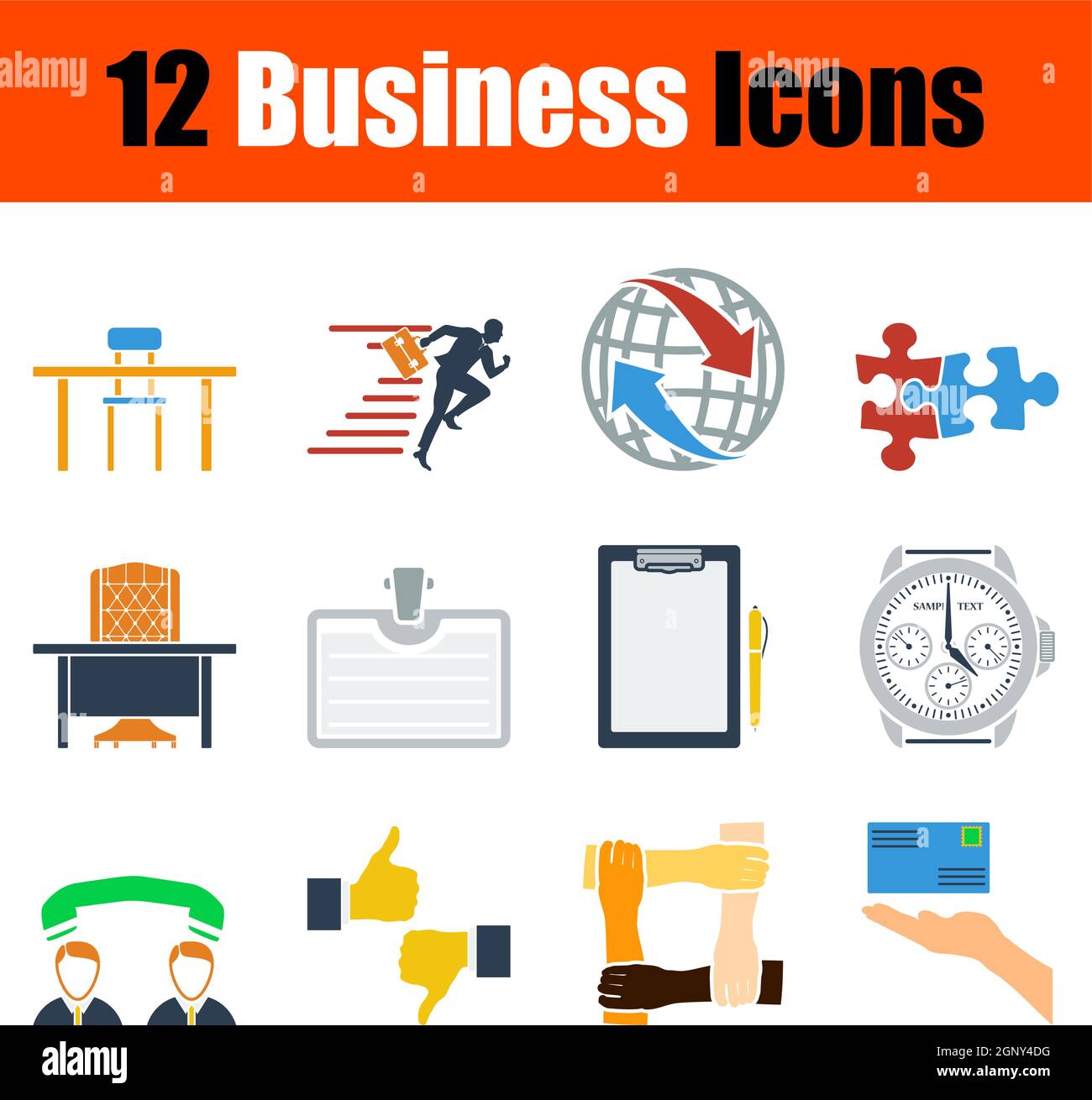 Business Icon Set Stock Vector Image & Art - Alamy