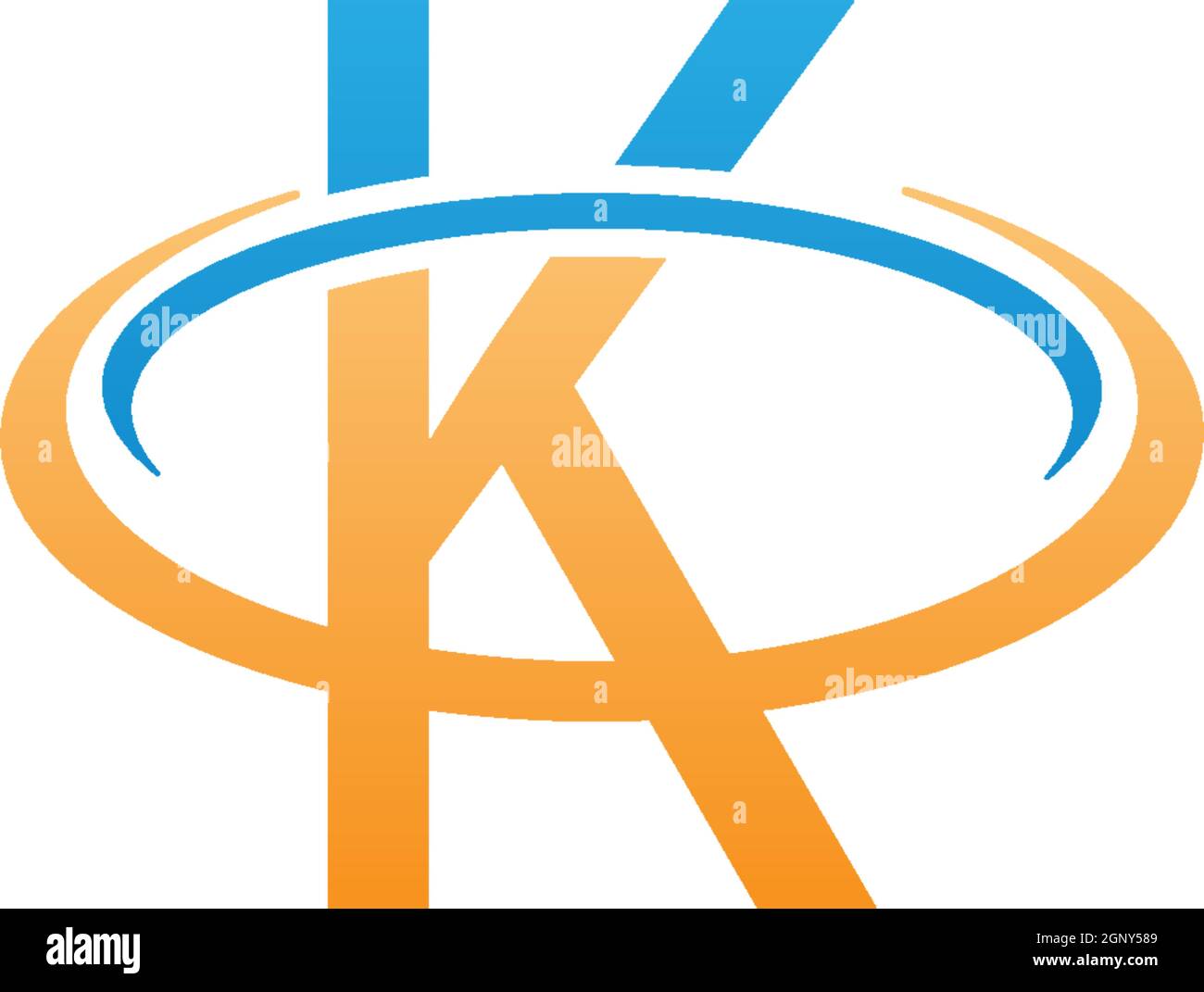 K Letter circle Logo, Concept Letter K + icon circle illustration Stock ...