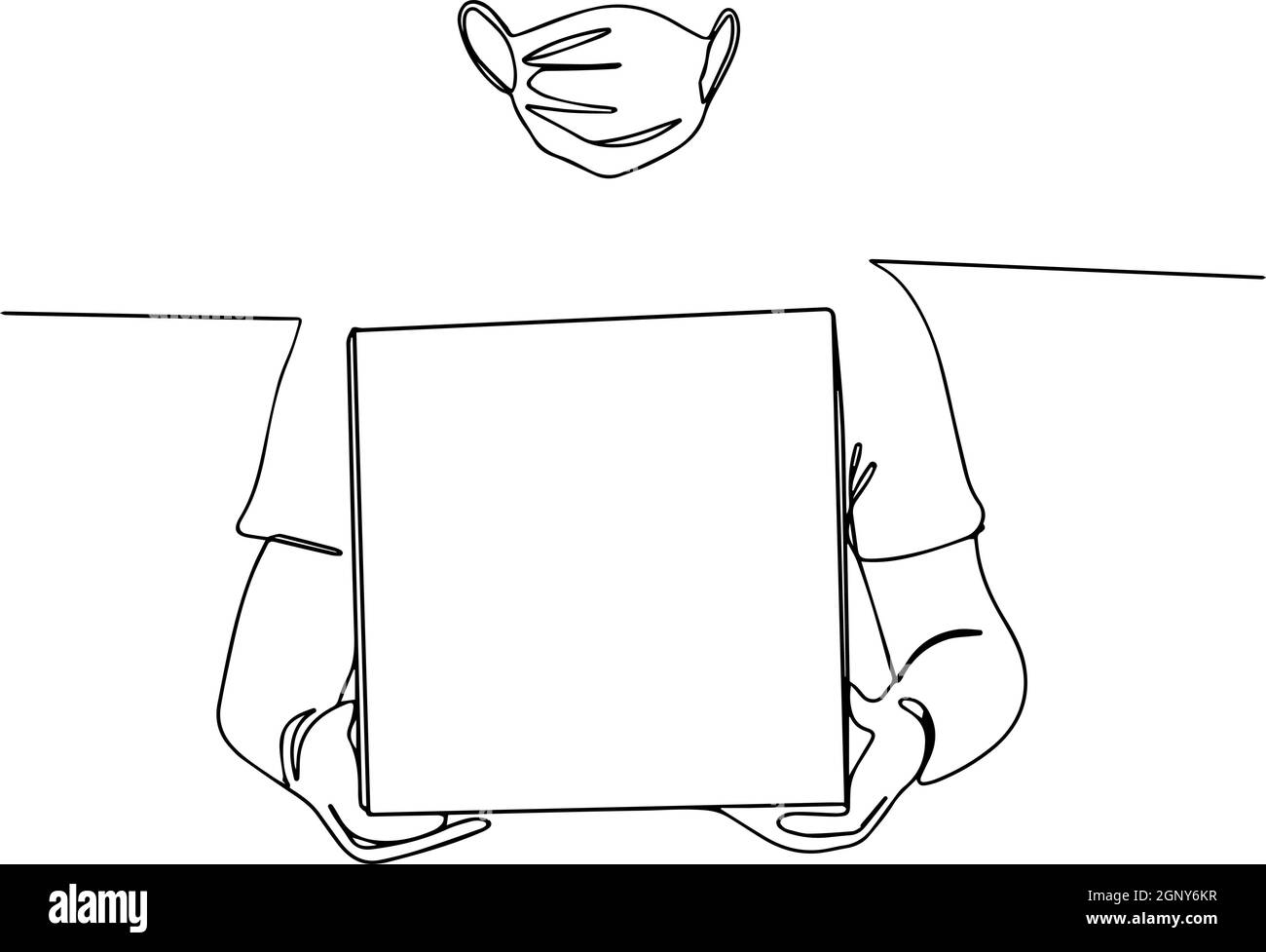 Man delivery boxes home Stock Vector Images - Alamy