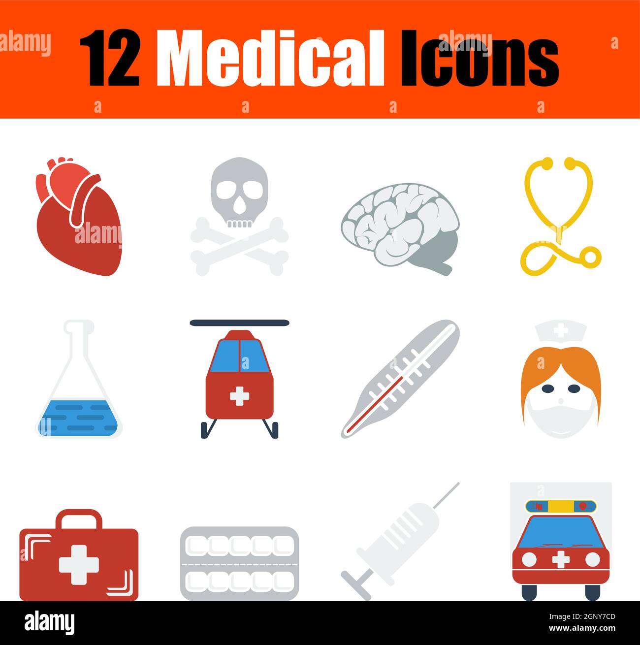 Medical Icon Set Stock Vector Image & Art - Alamy