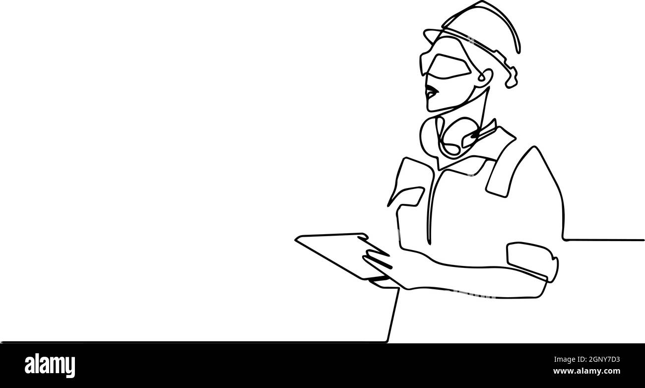 Portrait engineer wearing PPE safety helmet Stock Vector Image & Art ...