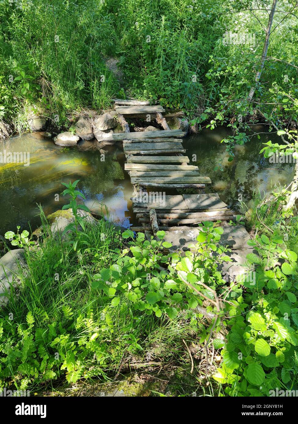 Broken footbridge hi-res stock photography and images - Alamy