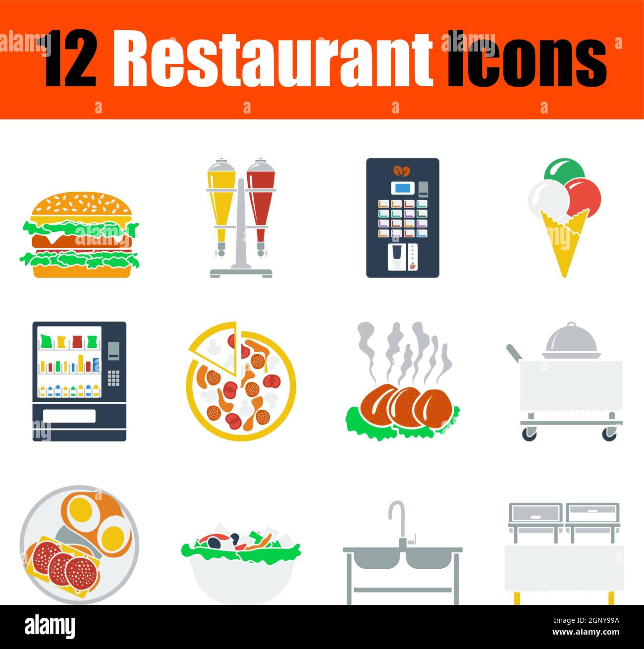Restaurant Icon Set Stock Vector Image & Art - Alamy