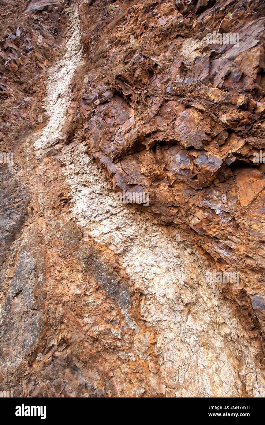 Magmatic Dike,Tectonic deformation, Caldera de Taburiente National Park ...