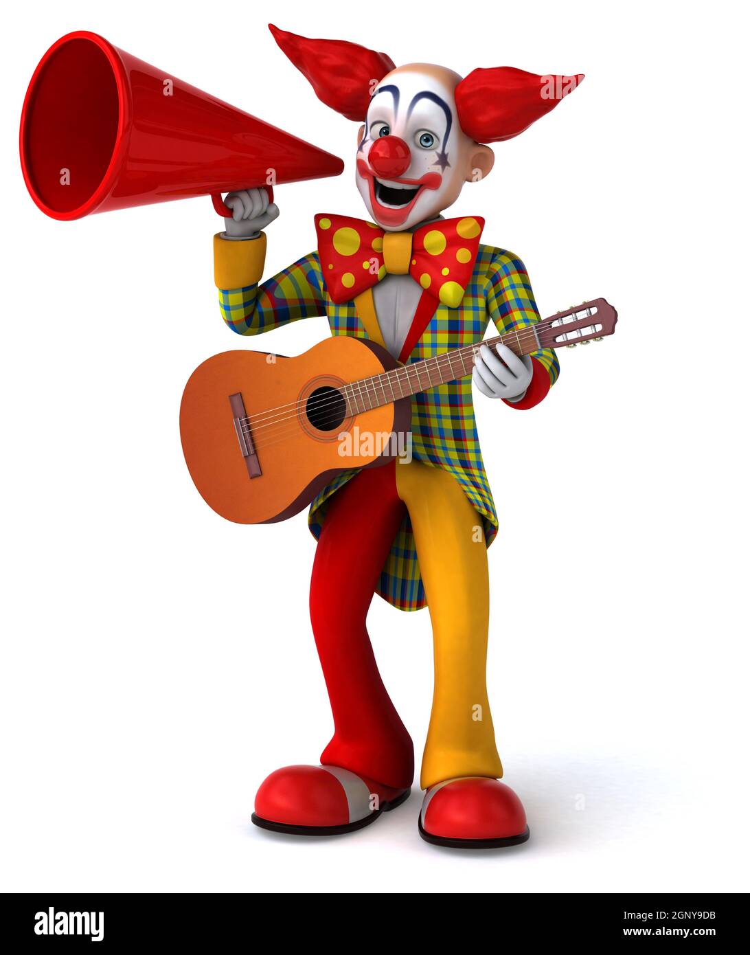Fun clown - 3D Illustration Stock Photo - Alamy
