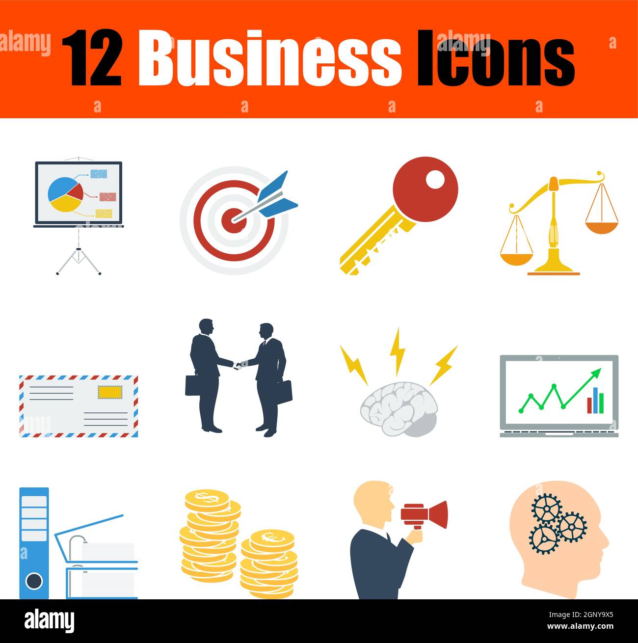 Business Icon Set Stock Vector Image & Art - Alamy