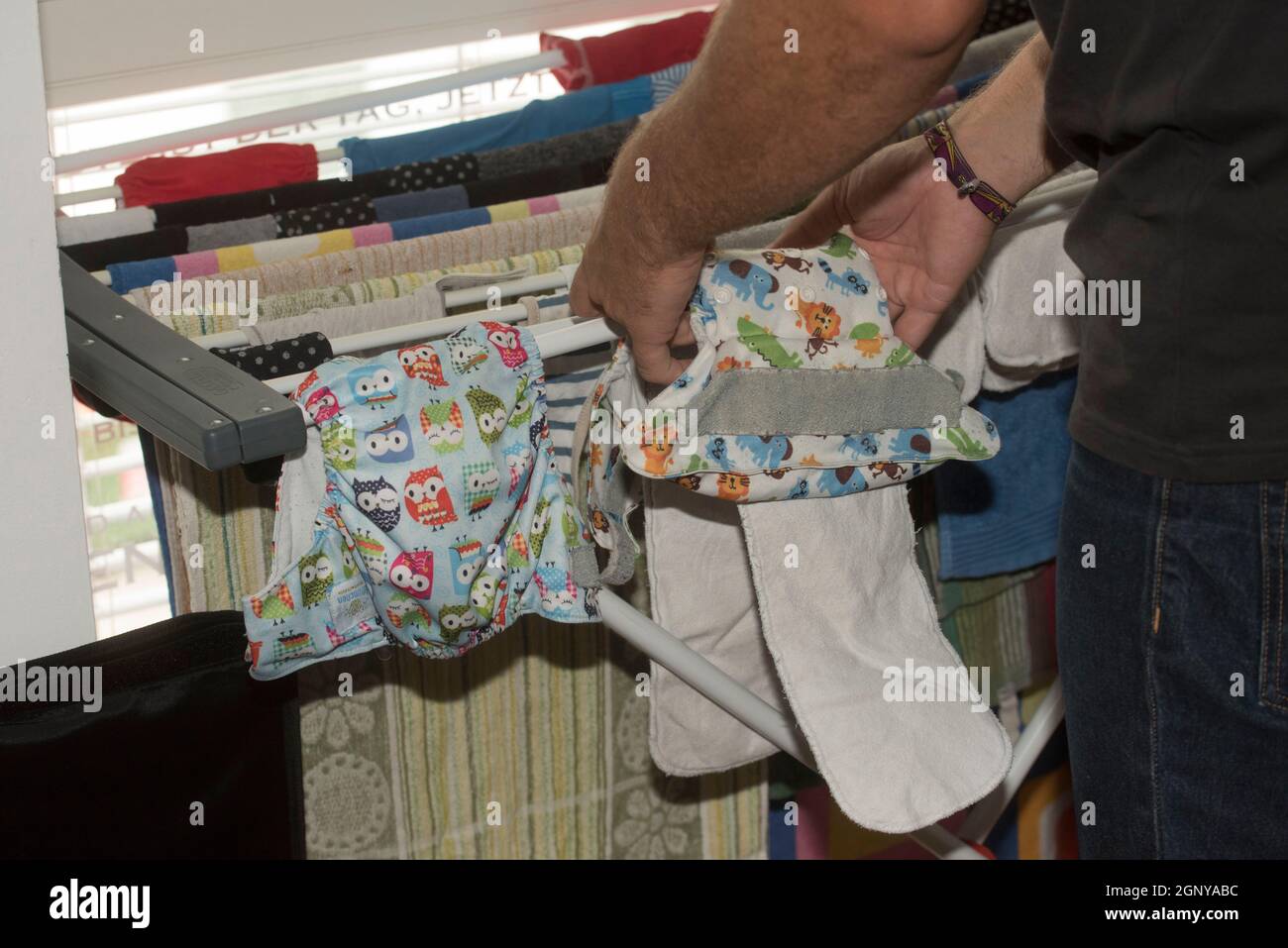 Clothesline With Diapers High Resolution Stock Photography and Images ...