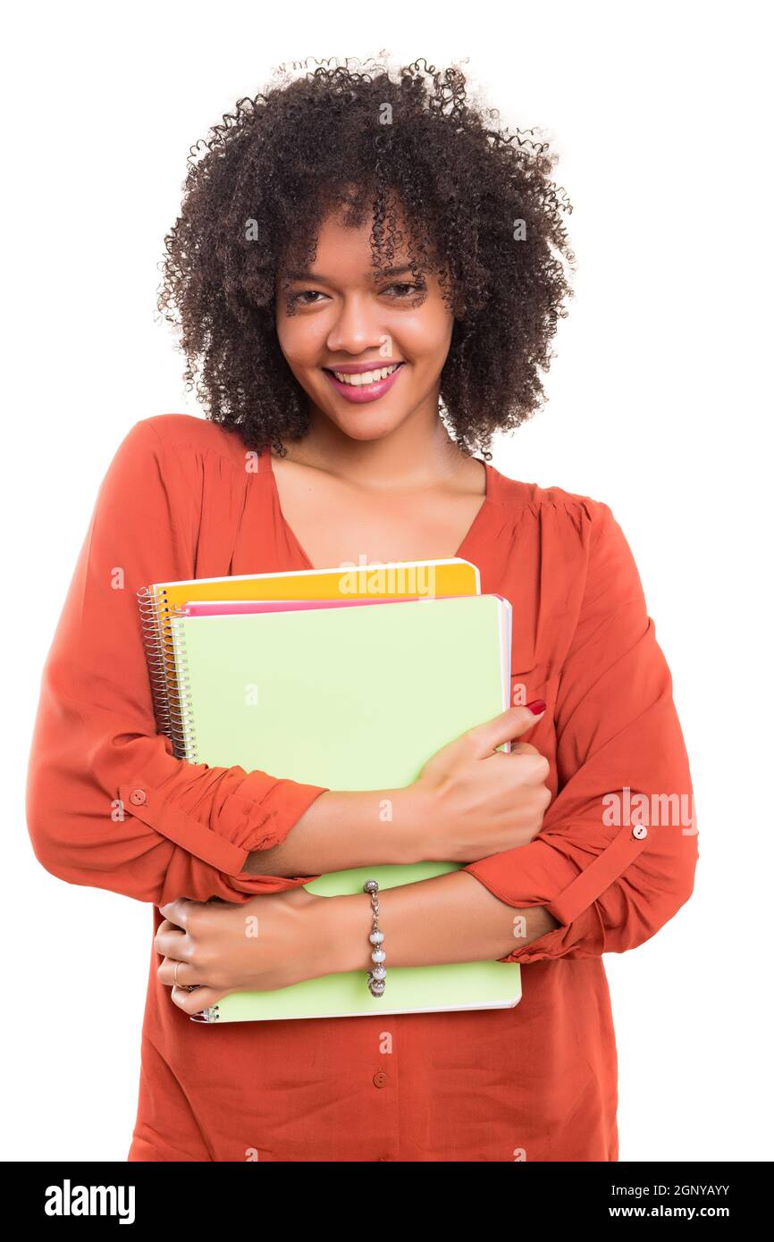 Studio shot of a beautiful student Stock Photo - Alamy