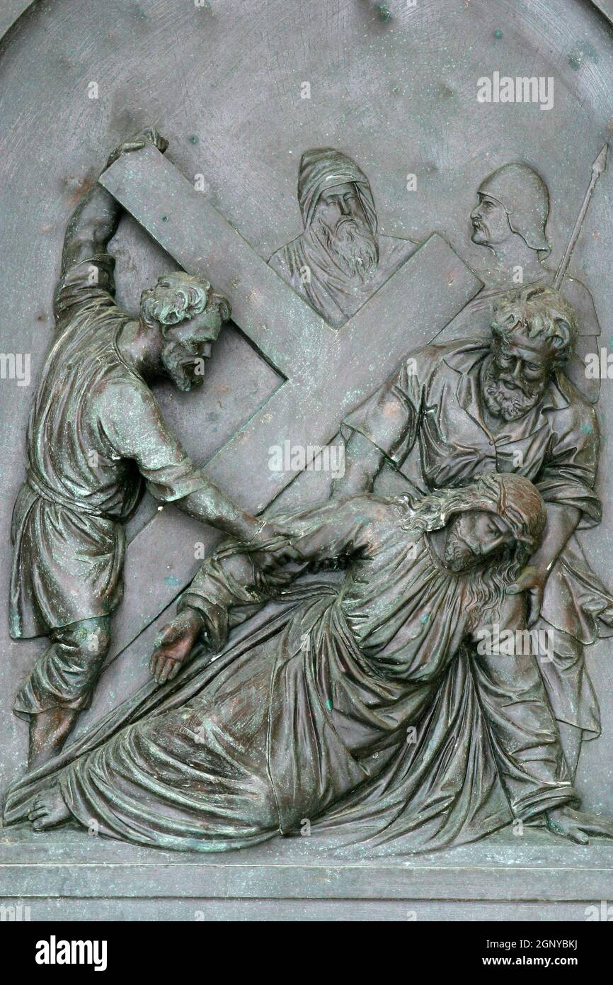 Jesus falls the second time hi-res stock photography and images - Alamy