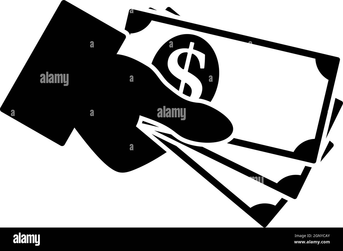 Hand Holding Money Icon Stock Vector Image & Art - Alamy