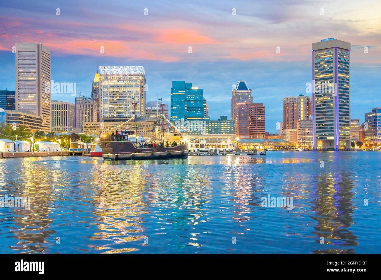 Baltimore city downtown skyline cityscape of USA Stock Photo - Alamy