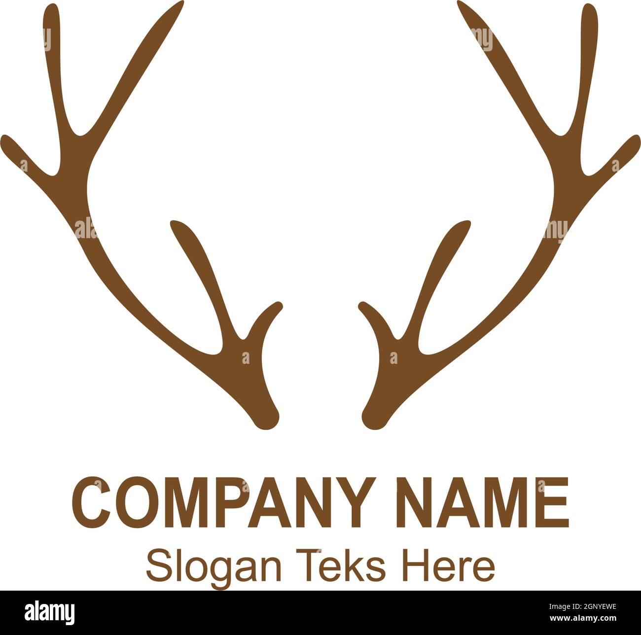 Deer antler logo icon illustration design vector Stock Vector Image ...