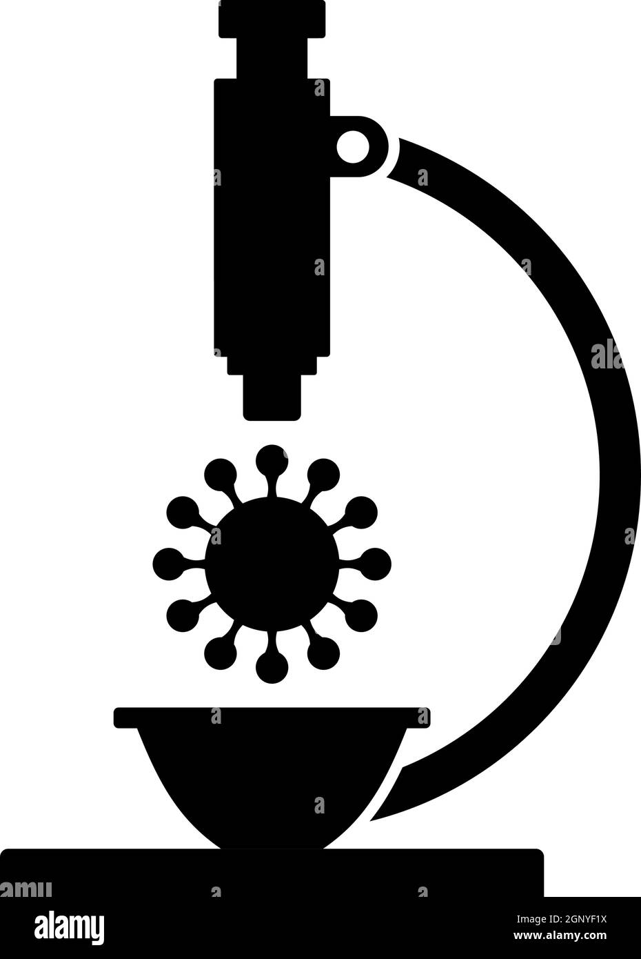 Research Coronavirus By Microscope Icon Stock Vector Image & Art - Alamy