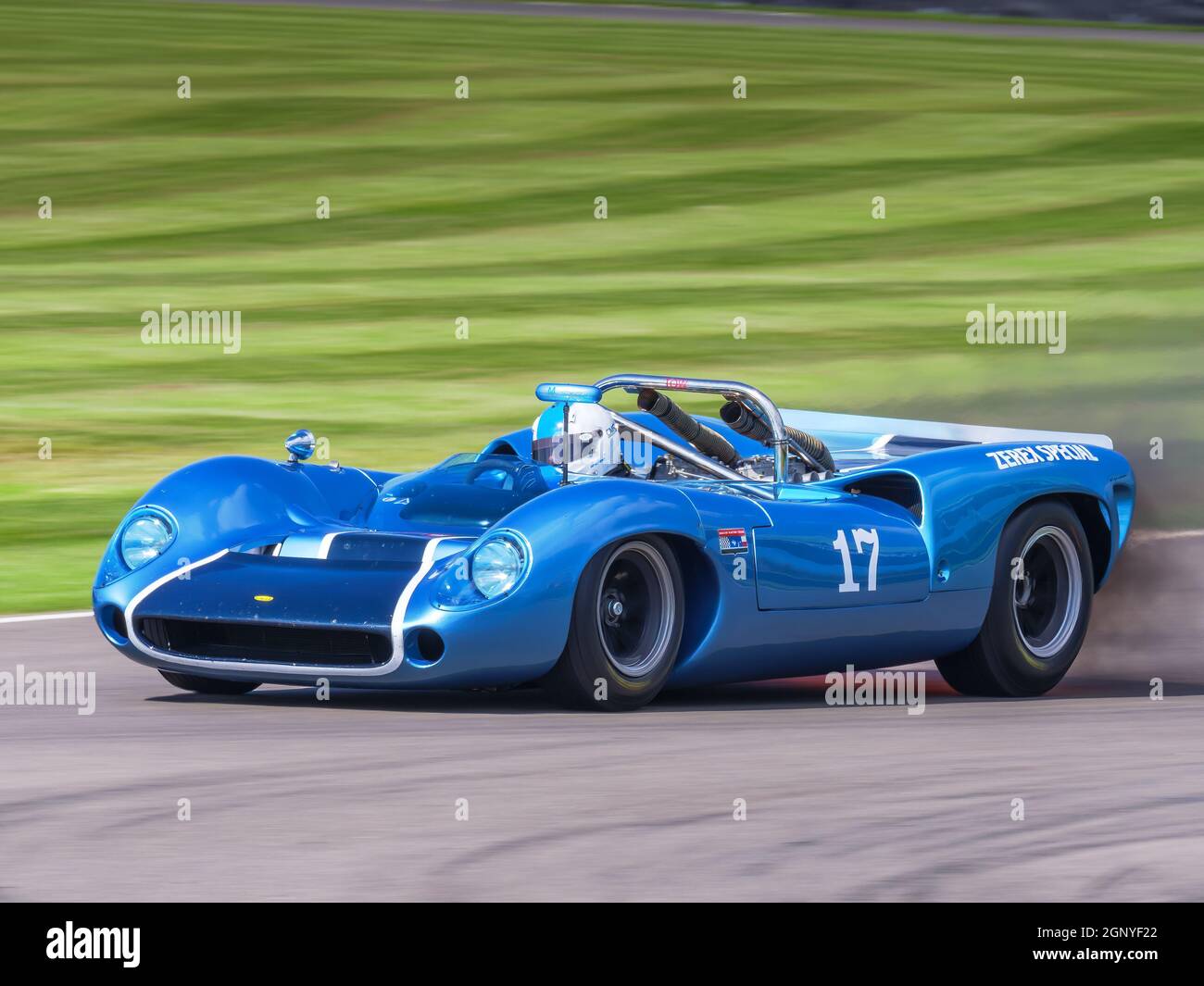 Lola Chevrolet T70 Spyder with black smoke due to an engine fire ...