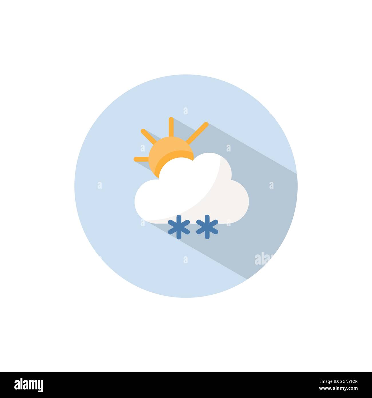 Cloud snowflakes sun icon Stock Vector Images - Alamy