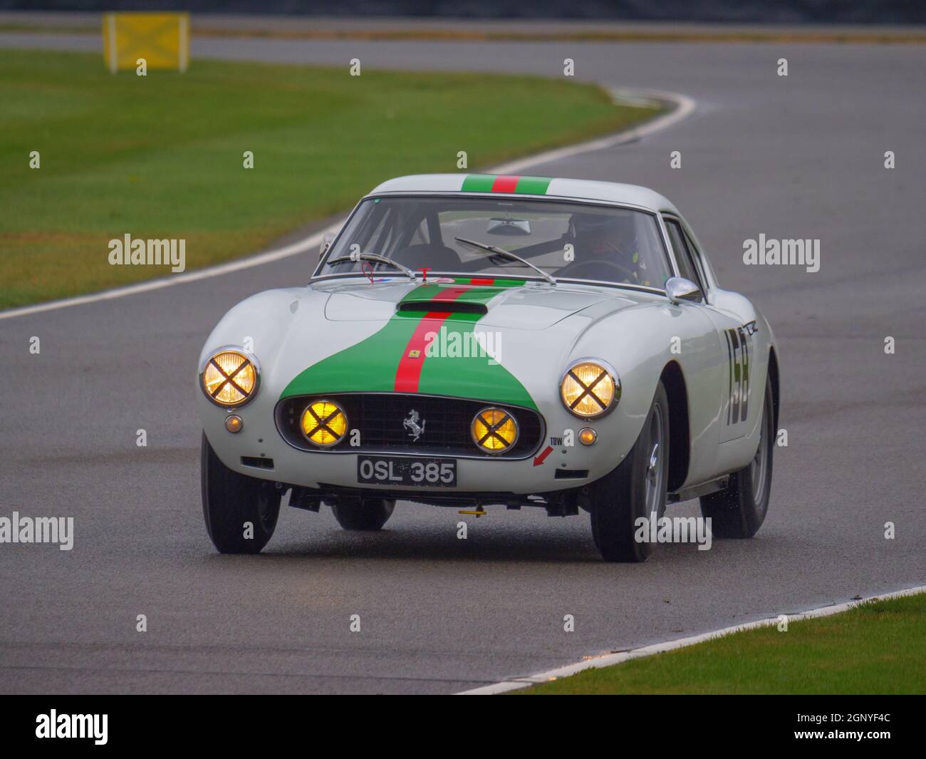 Max Girardo driving a Ferrari 250 GT Interim Berlinetta at Goodwood ...