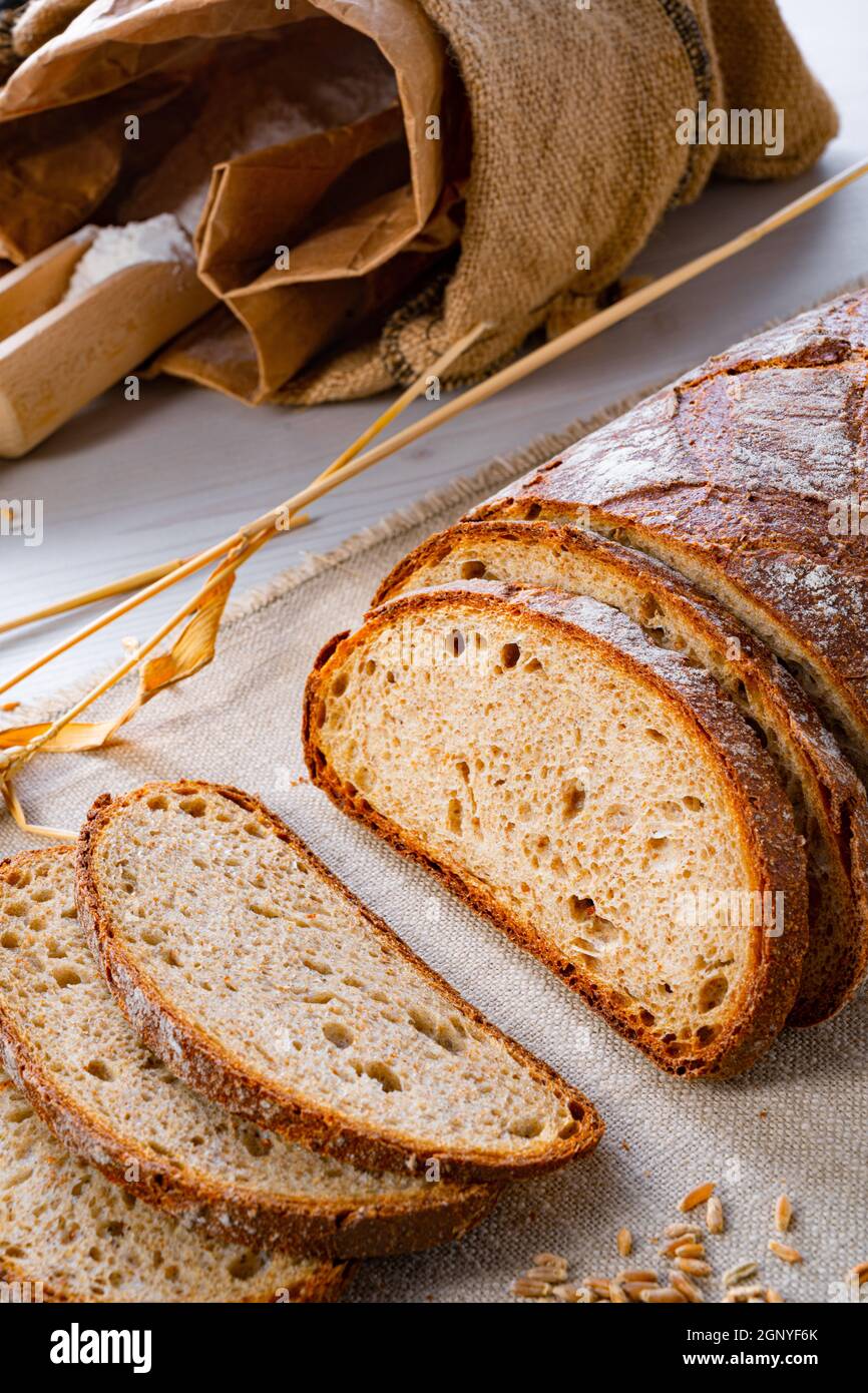 Delicious mixed rye bread, also called gray bread Stock Photo - Alamy