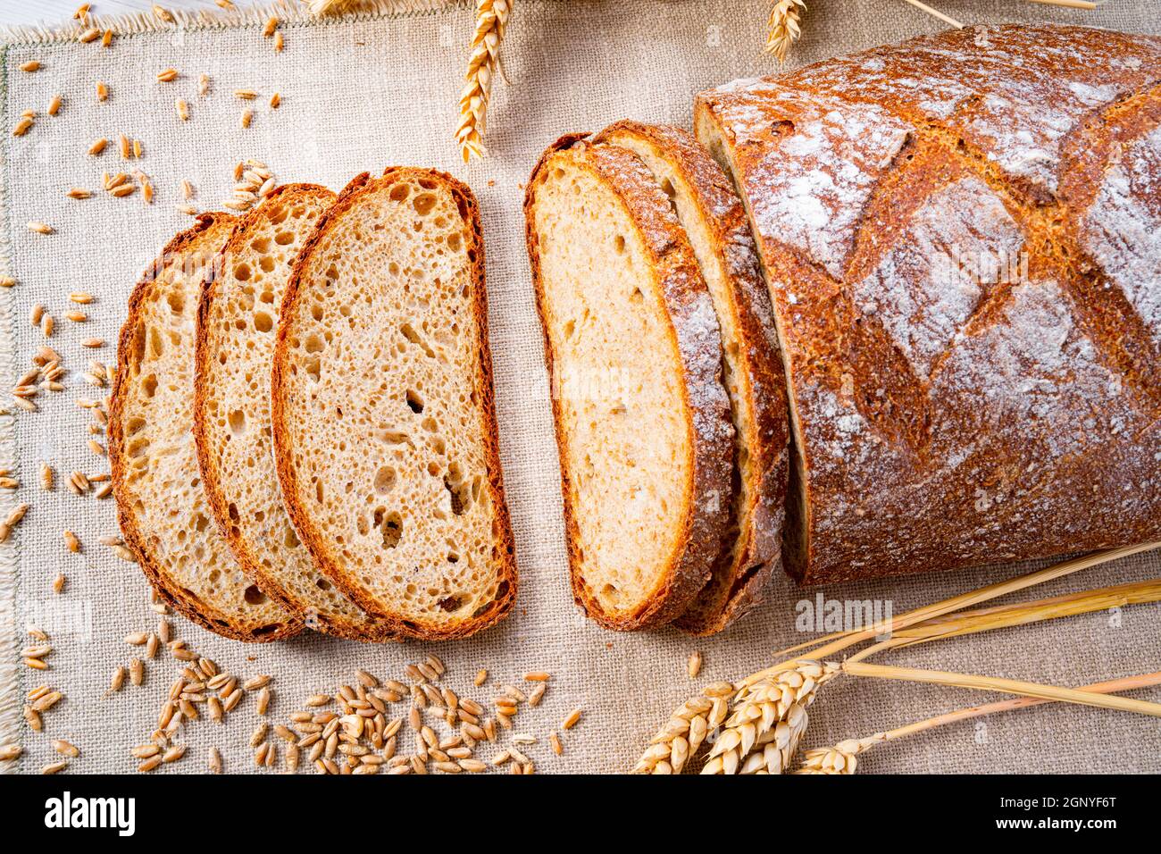 Delicious mixed rye bread, also called gray bread Stock Photo - Alamy