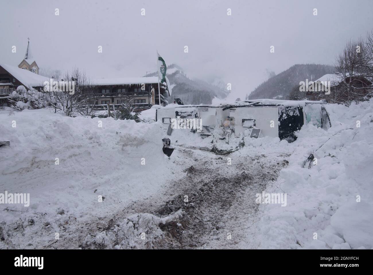Snow avalanche destruction hi-res stock photography and images - Alamy