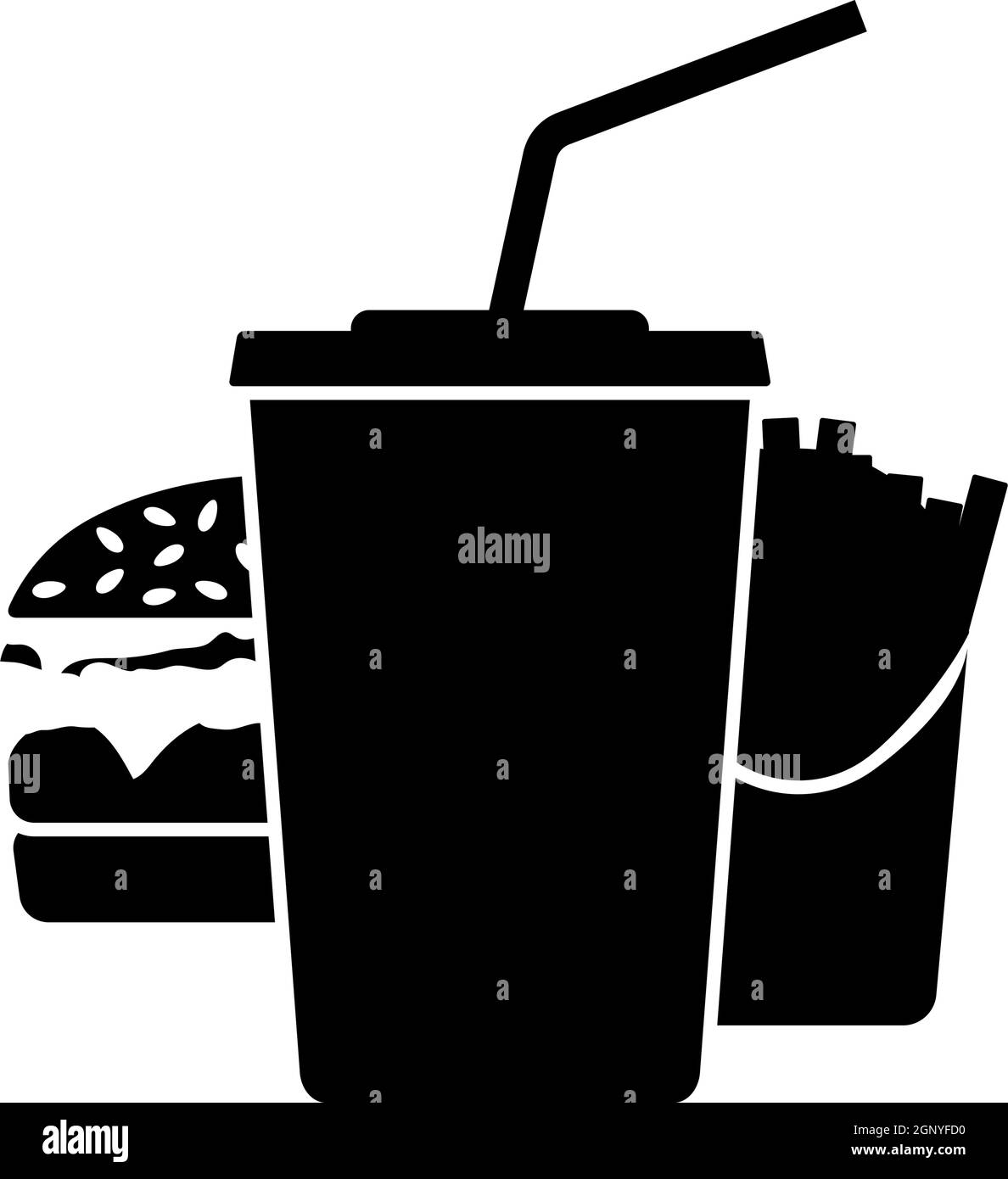 Burger fast food cafe Black and White Stock Photos & Images - Alamy