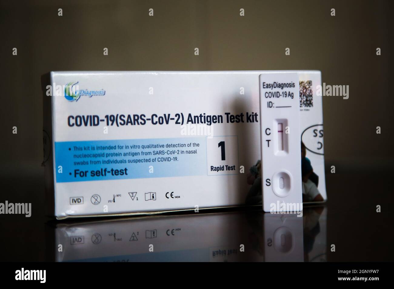 Covid antigen testing strip hi-res stock photography and images - Alamy