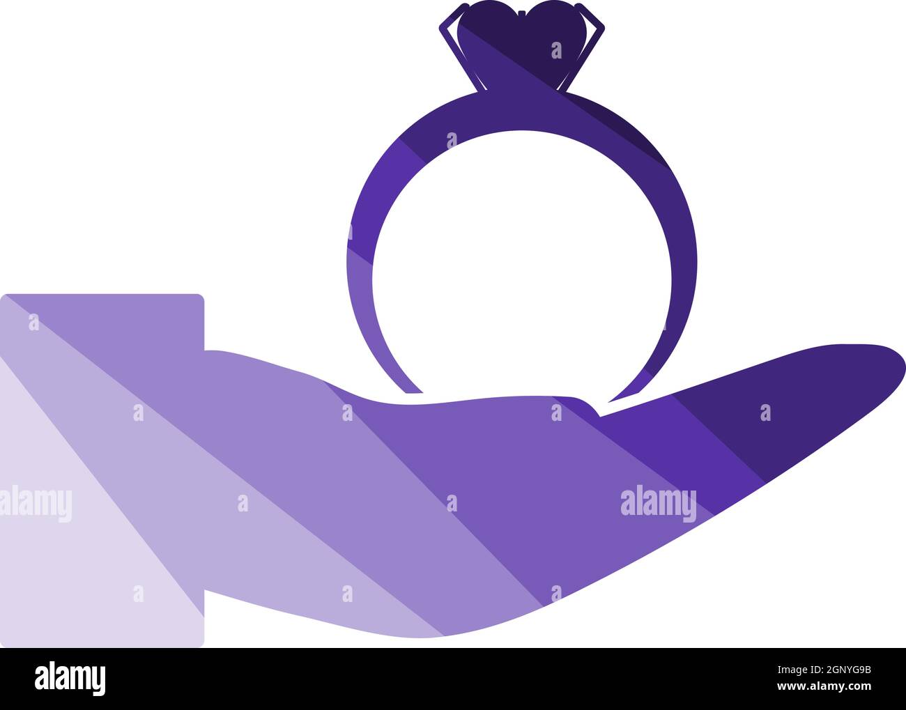 Hand Present Heart Ring Icon Stock Vector Image & Art - Alamy
