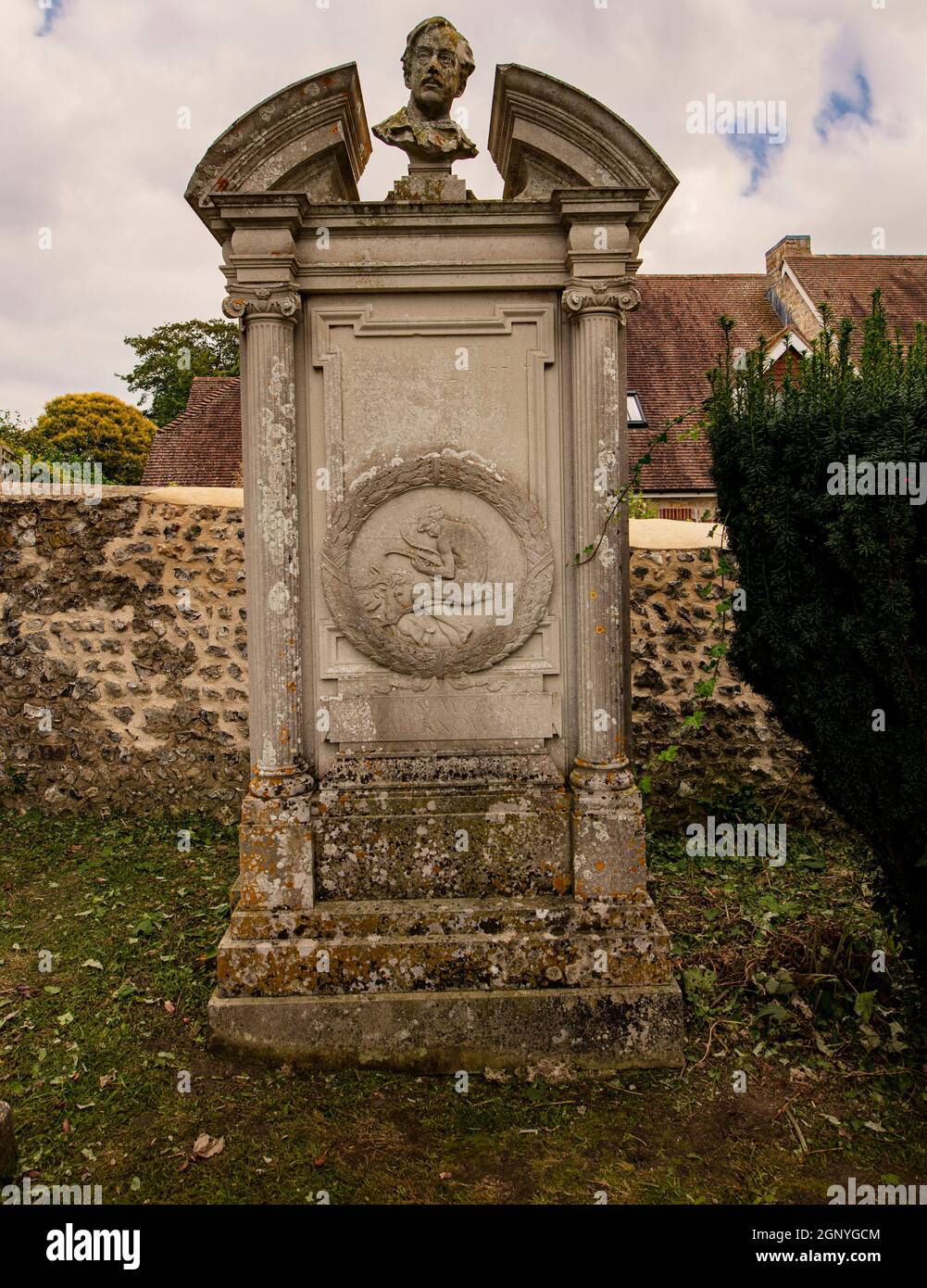 Decorative gravestone in the churchyard of St Michael's Church ...