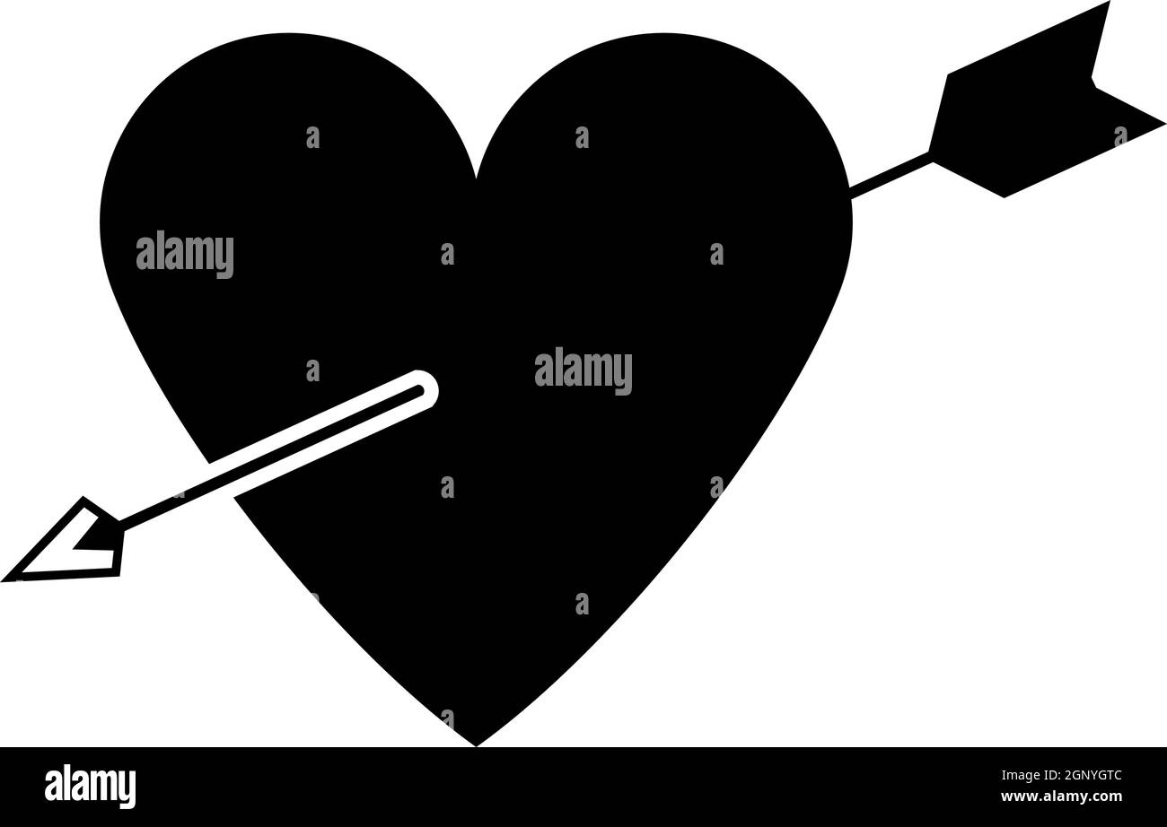 Pierced by an arrow Black and White Stock Photos & Images - Alamy