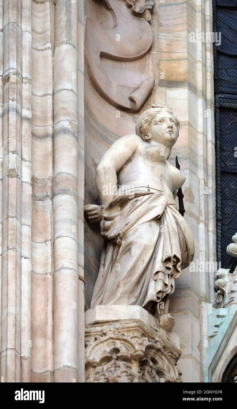 Saint Agatha of Sicily, statue on the Milan Cathedral, Duomo di Santa ...