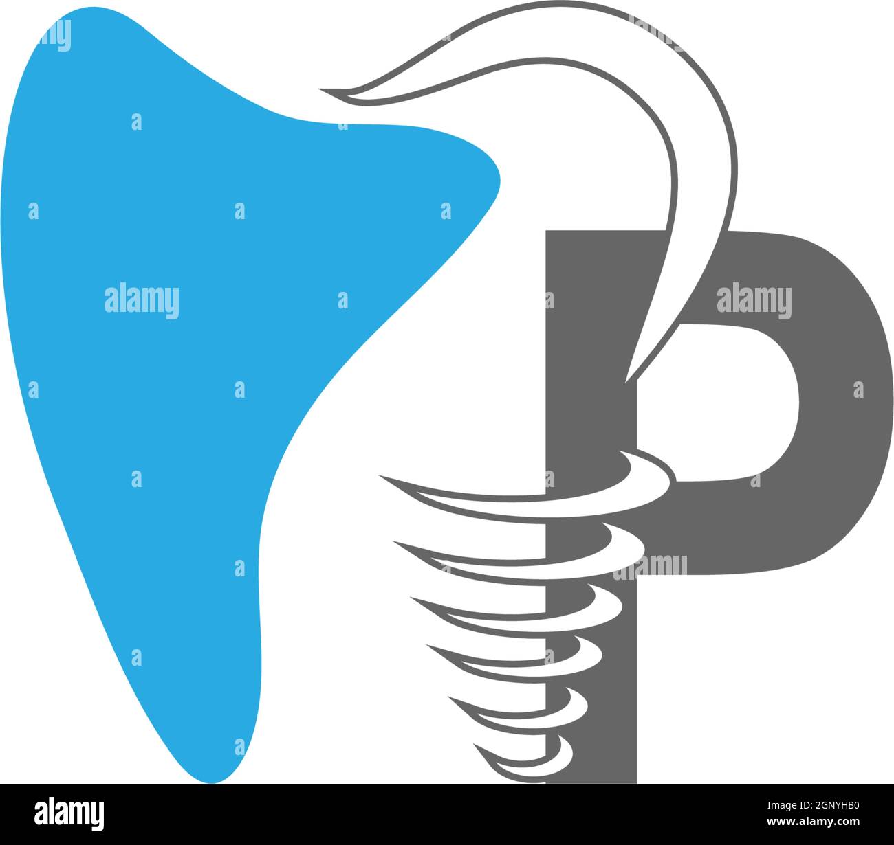 Letter P logo icon with dental design illustration Stock Vector Image ...