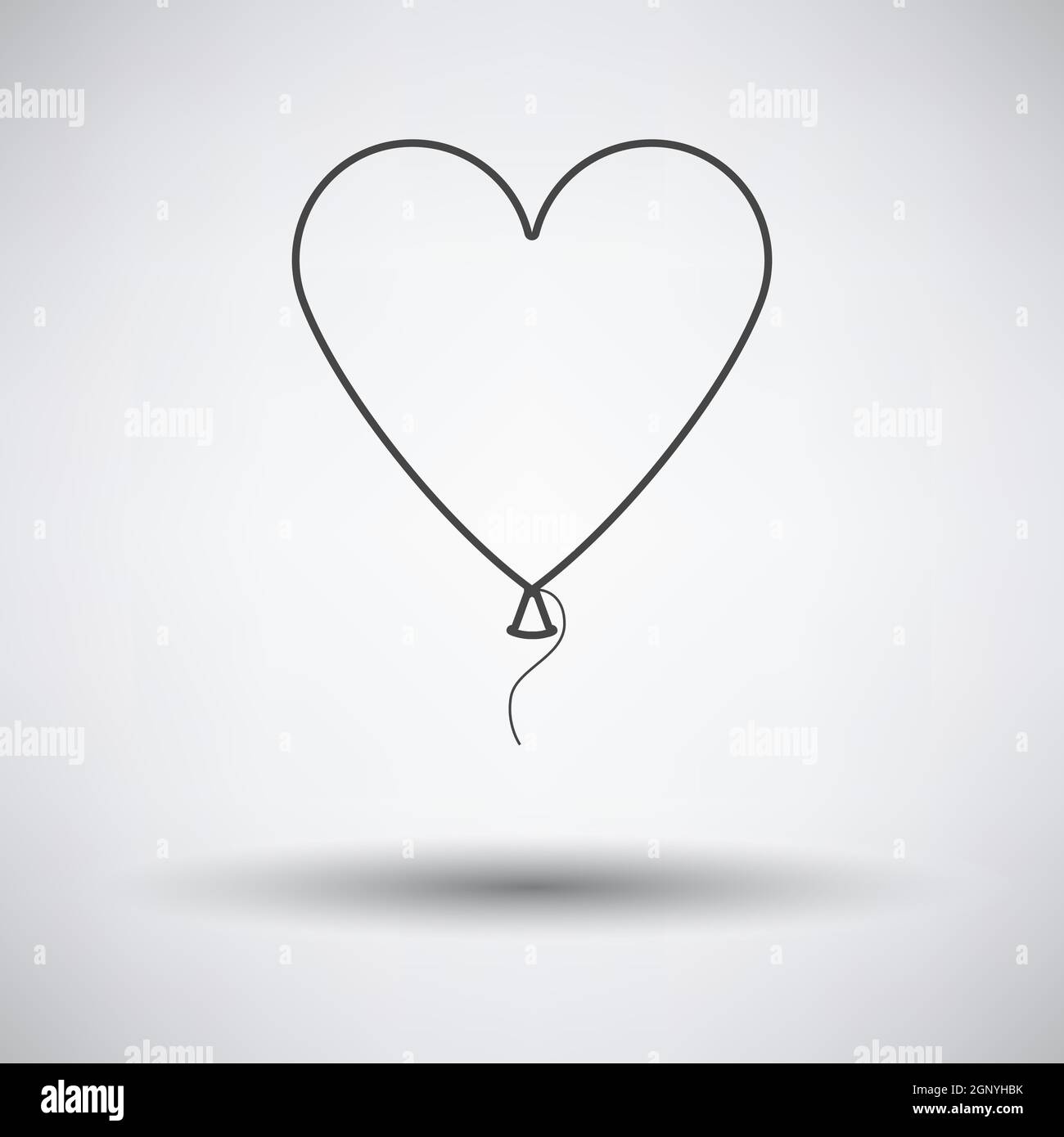 Heart Shape Balloon Icon Stock Vector Image & Art - Alamy